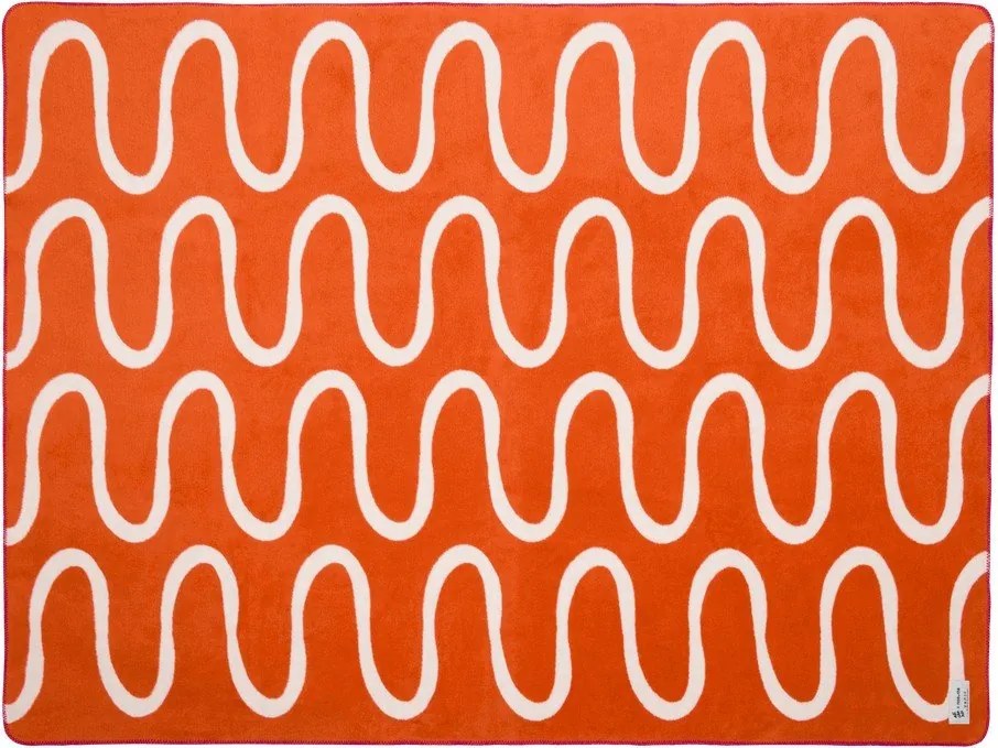 Oranžová deka 150x200 cm Swirl – noo.ma