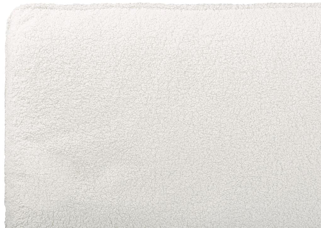 Postel s buklé čalouněním 160 x 200 cm bílá CORIO Beliani