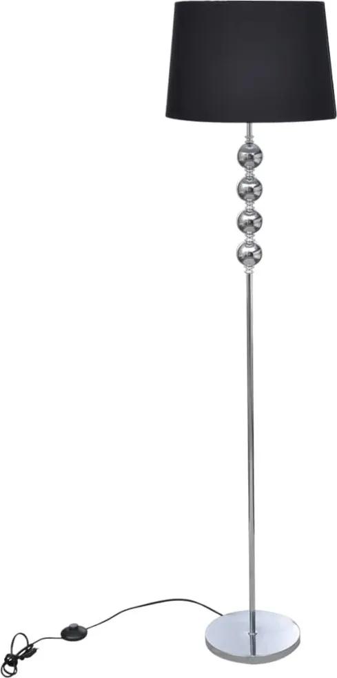 vidaXL Stojací lampa s vysokým stojanem se 4 ozdobnými kuličkami, [240904] Barva: Bílá