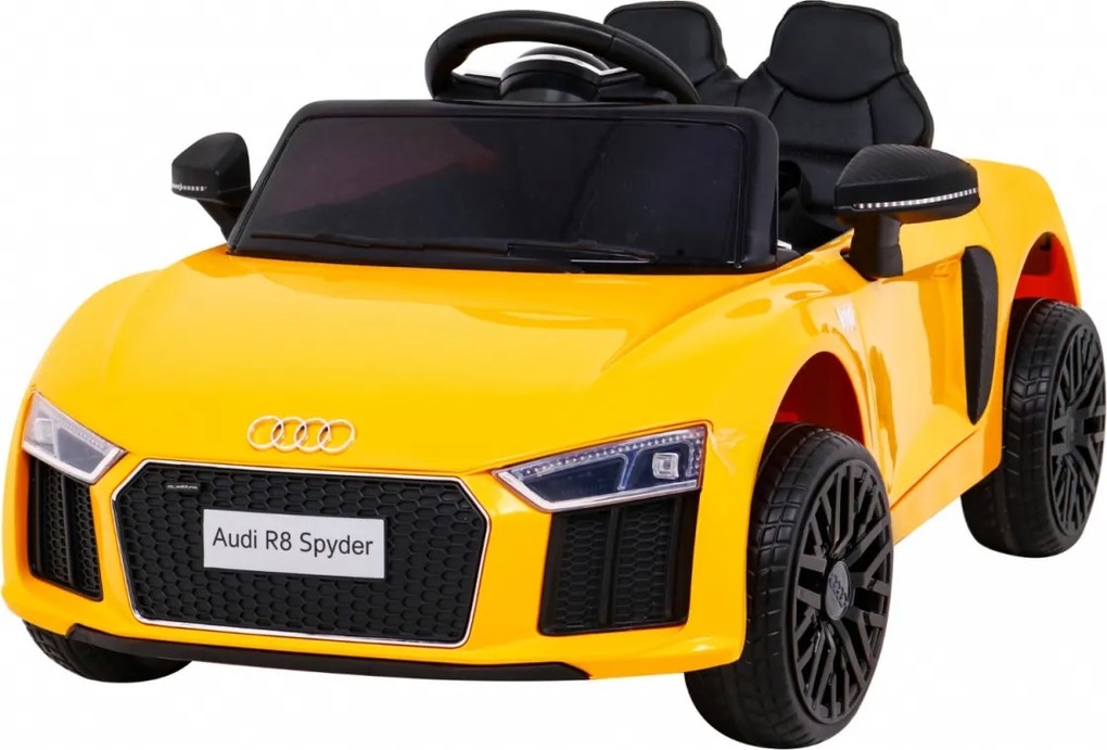 Ramiz Elektrické autíčko Audi R8 pro děti žluté + dálkové ovládání
