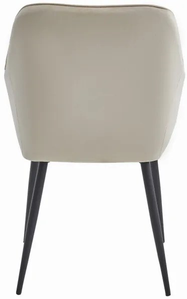 Jídelní židle NUGAT sametová béžová (černé nohy)