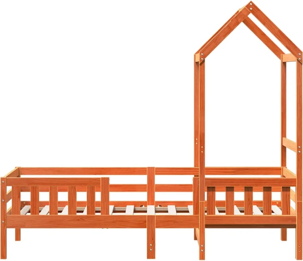 Rám postele se střechou voskově hnědý 90x200 cm masiv borovice 3282161