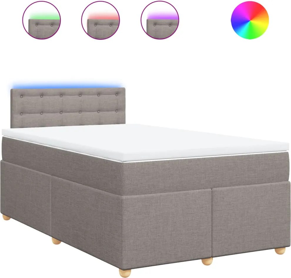Box spring postel s matrací taupe 120x190 cm textil 3288937