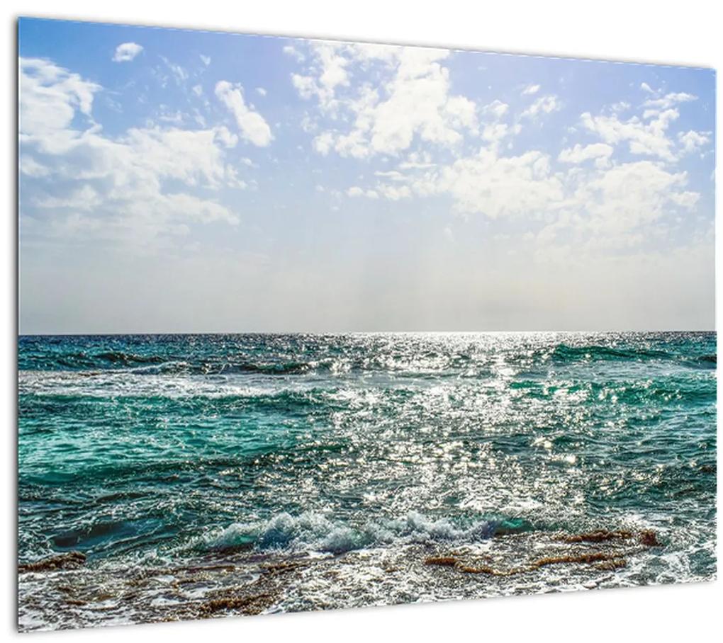 Skleněný obraz mořské hladiny (70x50 cm)