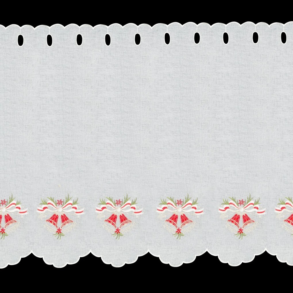KRÁTKÁ ZÁCLONA NA POUTKÁCH XMAS16 145X70 CM VZOROVANÁ