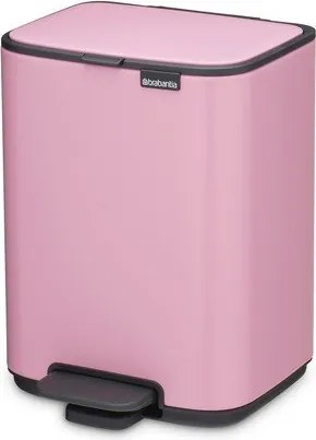 Růžový nášlapný ocelový odpadkový koš 4 l Bo – Brabantia
