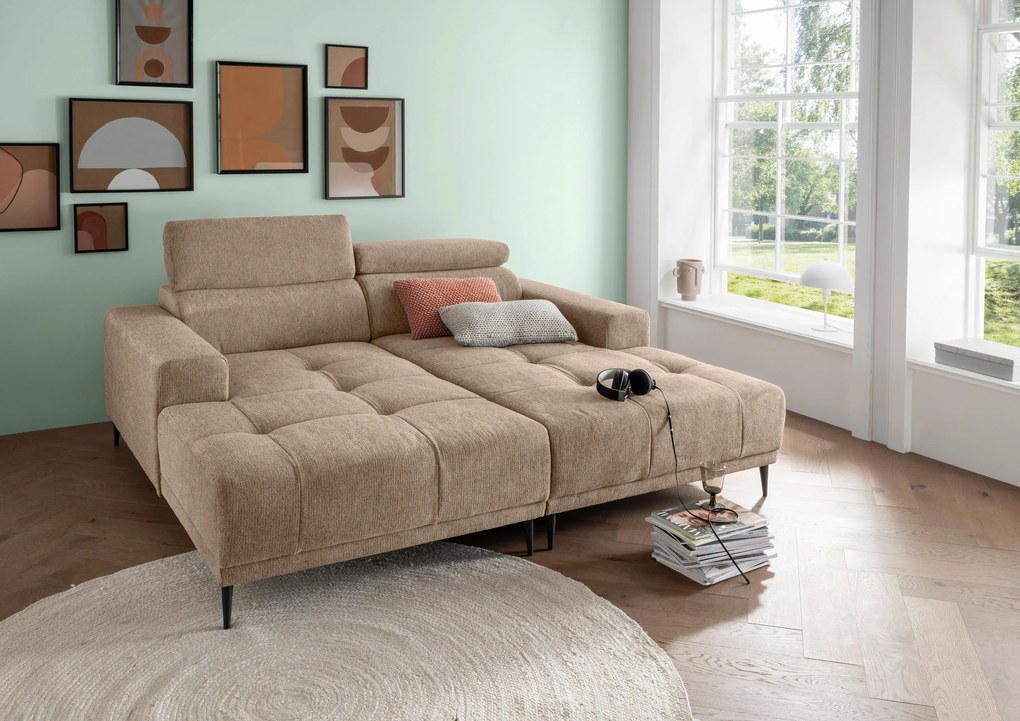 XXXLutz POHOVKA BIG SOFA, textil, světle hnědá P & B - Pohovky - 002310041634