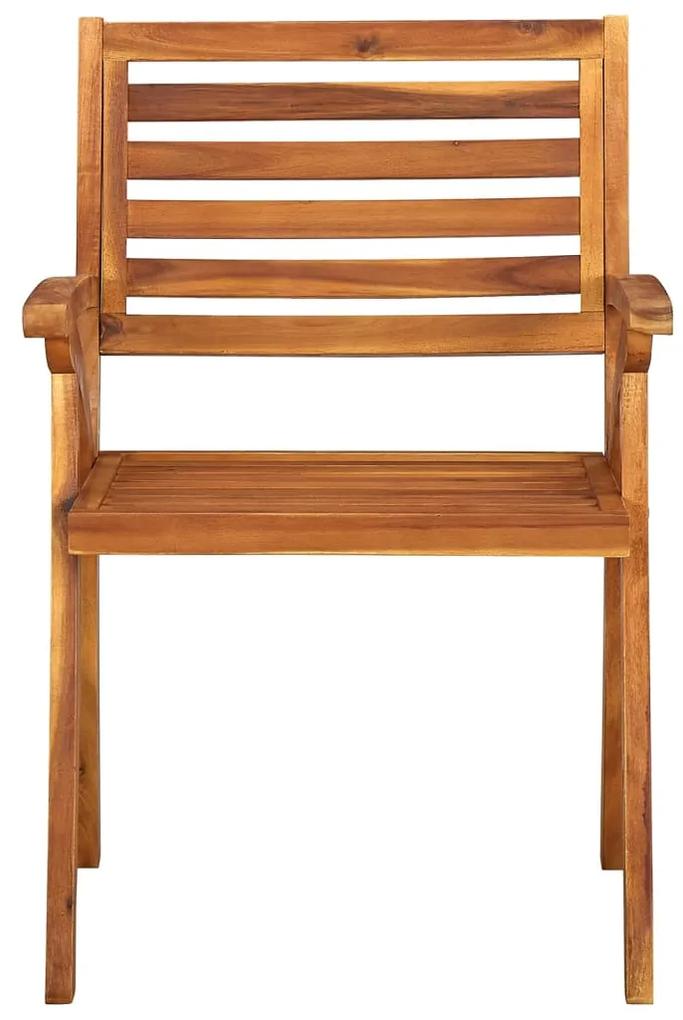 Zahradní židle s poduškami 4 ks masivní akáciové dřevo,  3075179