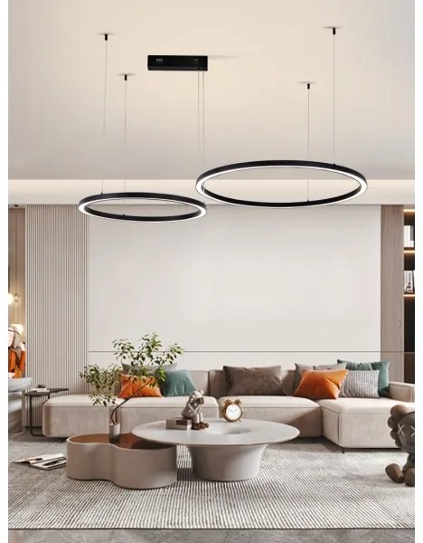 Immax NEO 07216L - LED Stmívatelný lustr FINO 93W/230V 60/80cm černá Tuya+DO