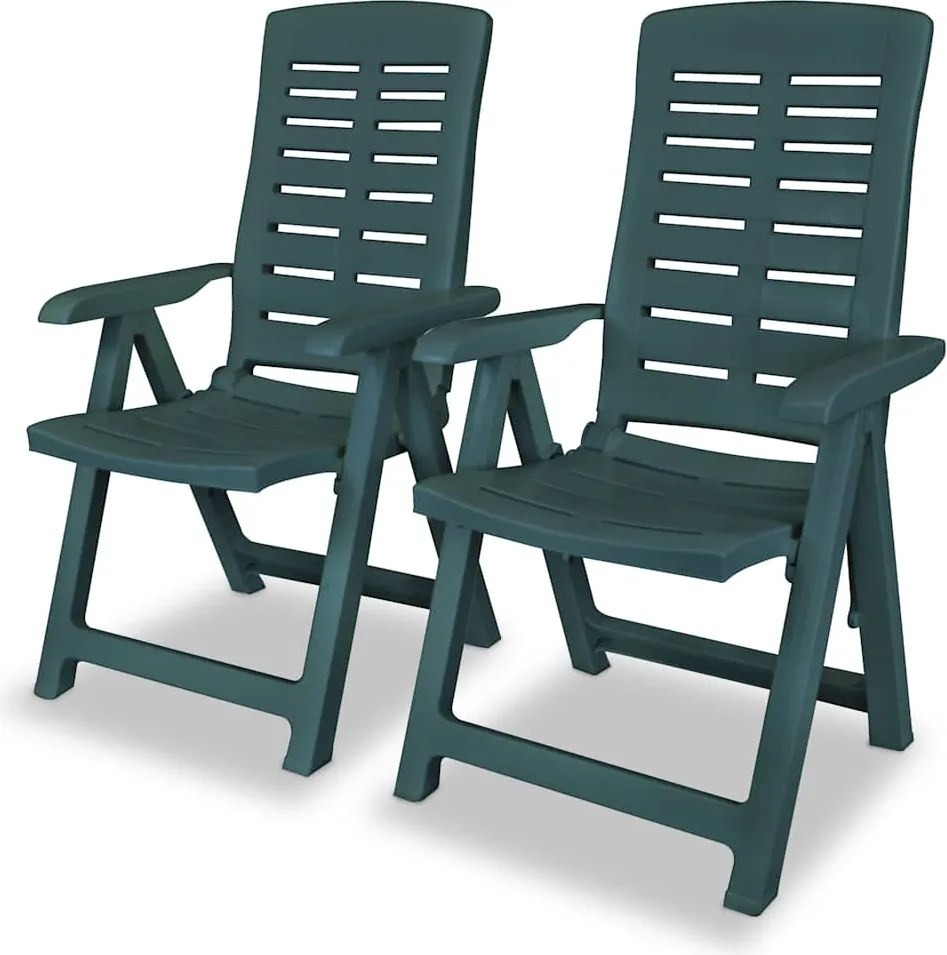 3dílný bistro set plastový zelený 275078