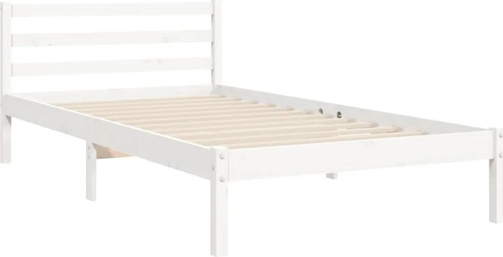 vidaXL Rám postele s čelem 90 x 200 cm masivní dřevo [3194947] Barva: Přírodní