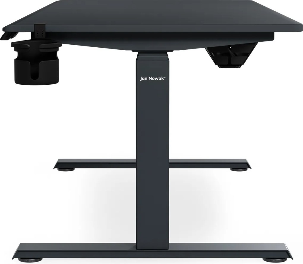 Elektrický stůl s regulací výšky ergonomický antracitový,1400x700 mm: ARIA