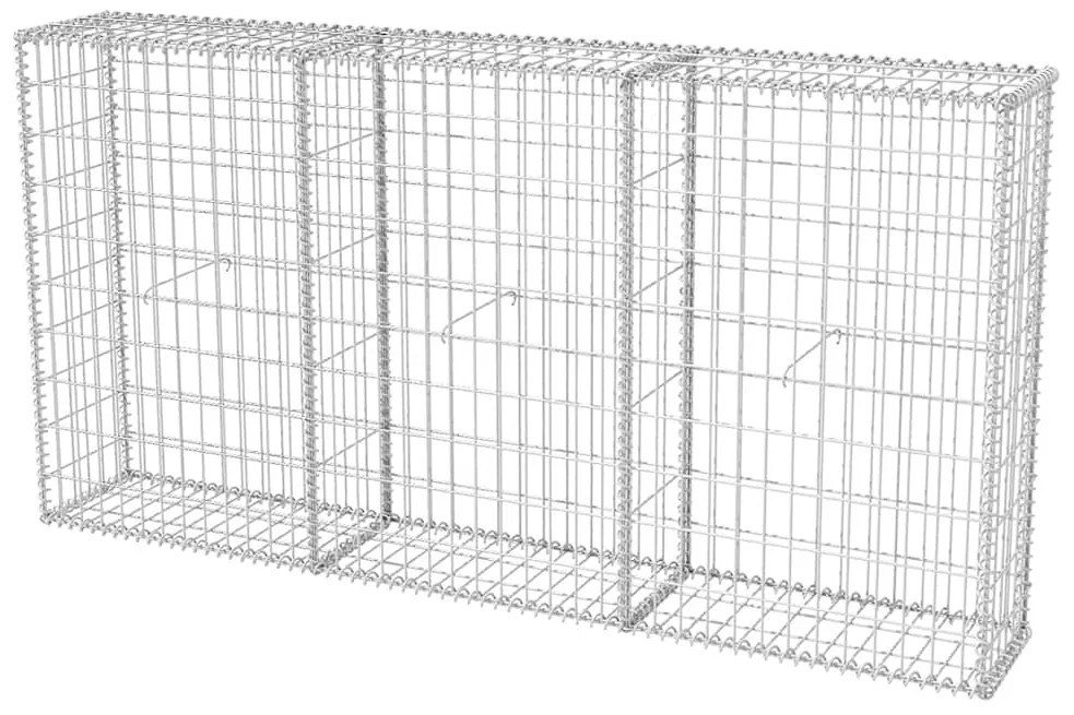 Gabionový koš pozinkovaná ocel 200 x 30 x 100 cm 142548