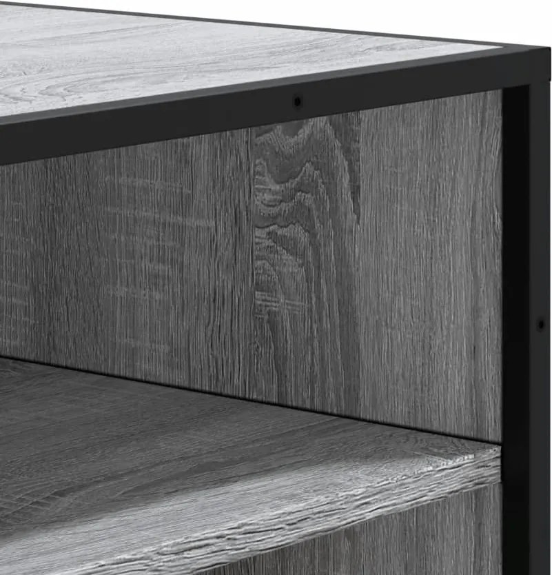 Botník šedý sonoma 75 x 38 x 97,5 cm kompozitní dřevo a kov 3300873