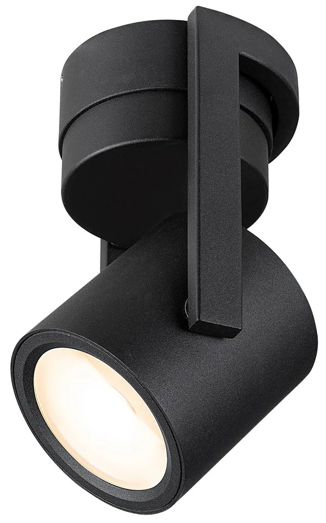 SLV 1004664 Oculus, černé nástěnné/stropní svítidlo, LED 10,5W 2000-3000K, průměr 9cm