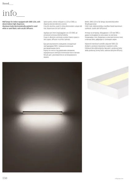 Redo 01-3554 - LED Nástěnné svítidlo SEED LED/30W/230V bílá