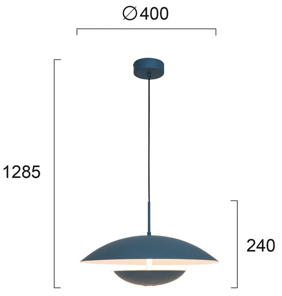 LED závěsné světlo Monica, šedá/bílá