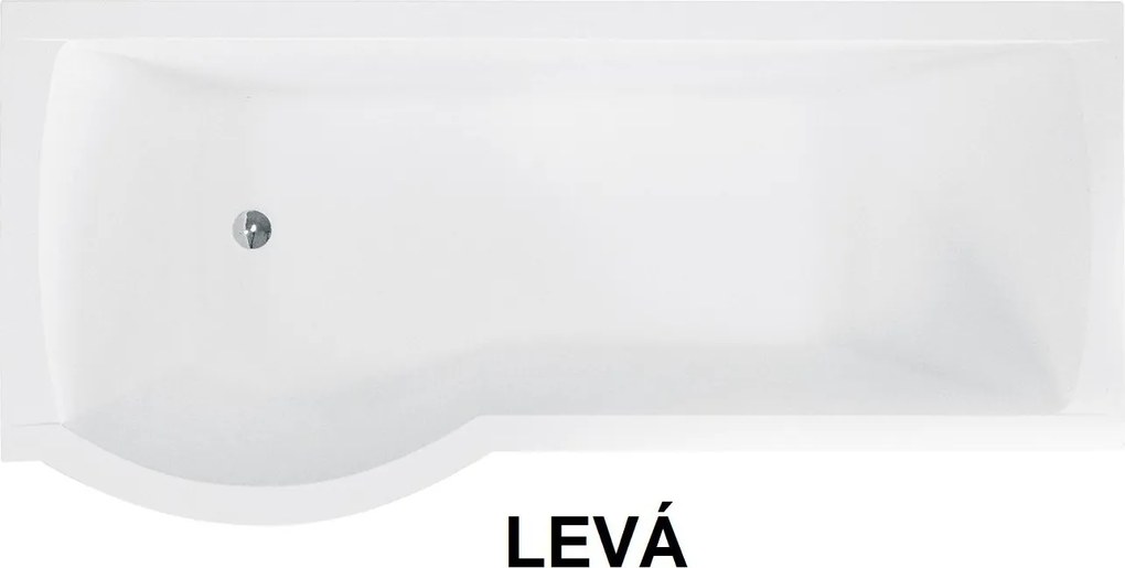 Besco INSPIRO 150 x 70 cm VANINSPIR150L+OLVPINOZ vana včetně vanové zástěny levá Koupelny Bernold