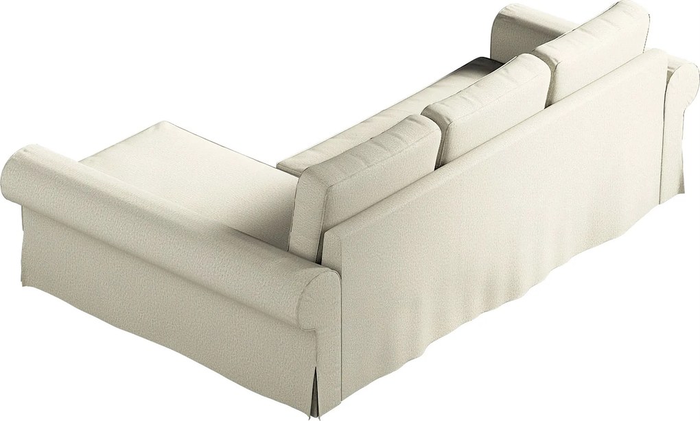 Potah na pohovku IKEA Backabro rozkládací se šezlongem barva béžová látka pletený vzor