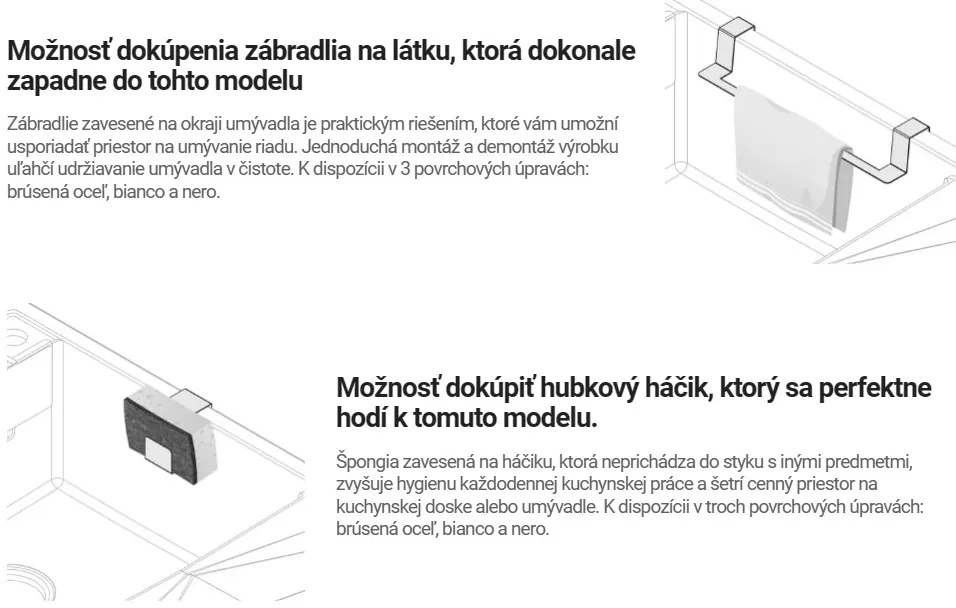 Deante Magnetic, 2-komorový granitový dřez s odkapávačem 1160x500x224 mm, černá matná, DEA-ZRM_N213