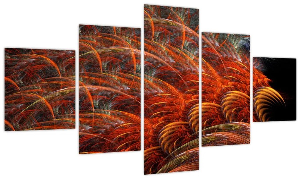 Obraz - Abstraktní imitace peří (125x70 cm)