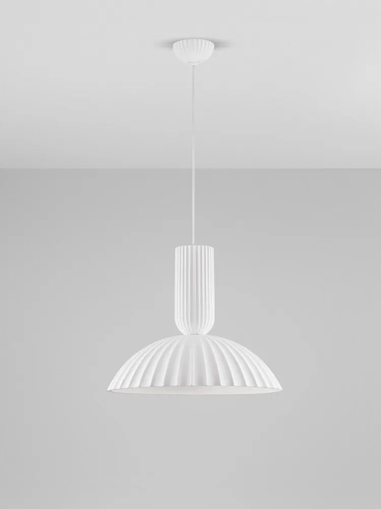 Bílé kamenné závěsné svítidlo ø 50 cm Ammos – Nova Luce