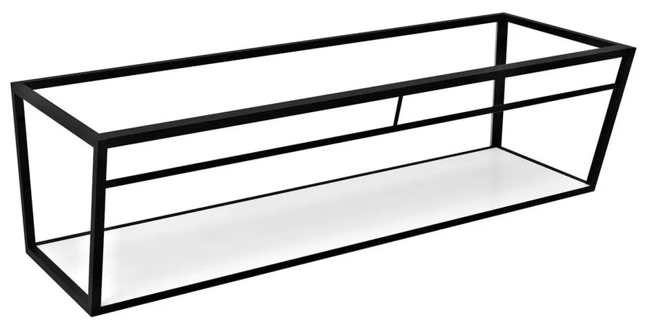 Bílý/černý kovový závěsné podstavec pod umyvadlo 218x40 cm Aruba – Sapho