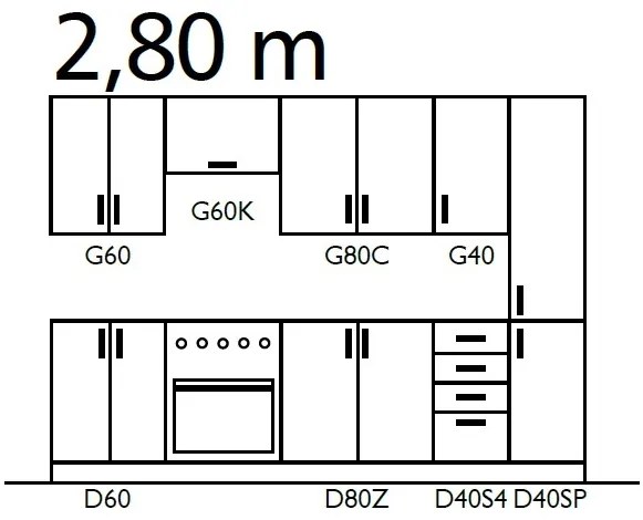 Kuchyňská linka 280 Linea