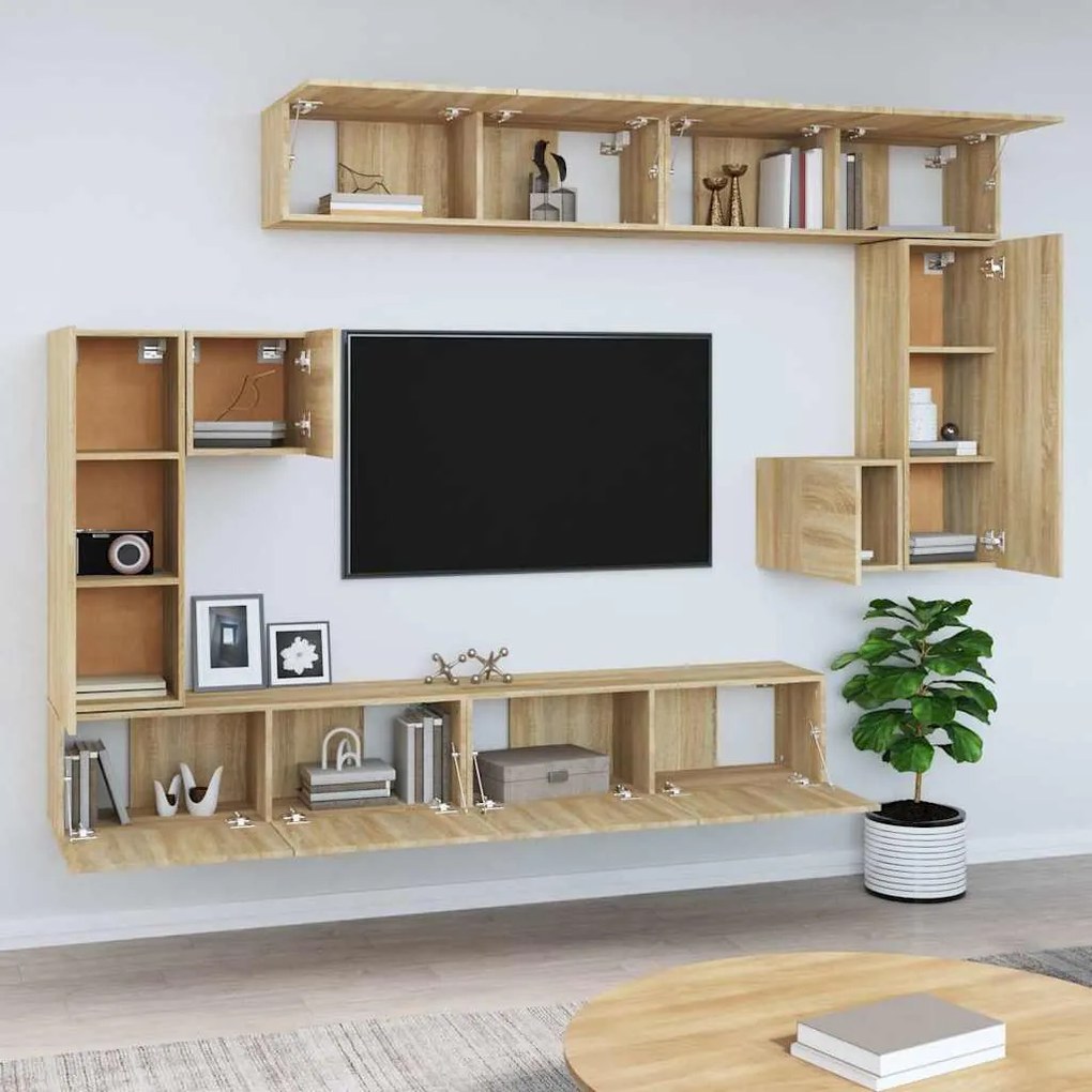 Nástěnná TV skříňka dub sonoma kompozitní dřevo 3114592