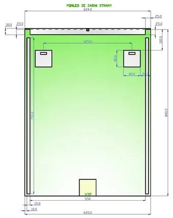 Amirro Orion Zrcadlo 60 x 80 cm s LED osvětlením a poličkou, 901-398