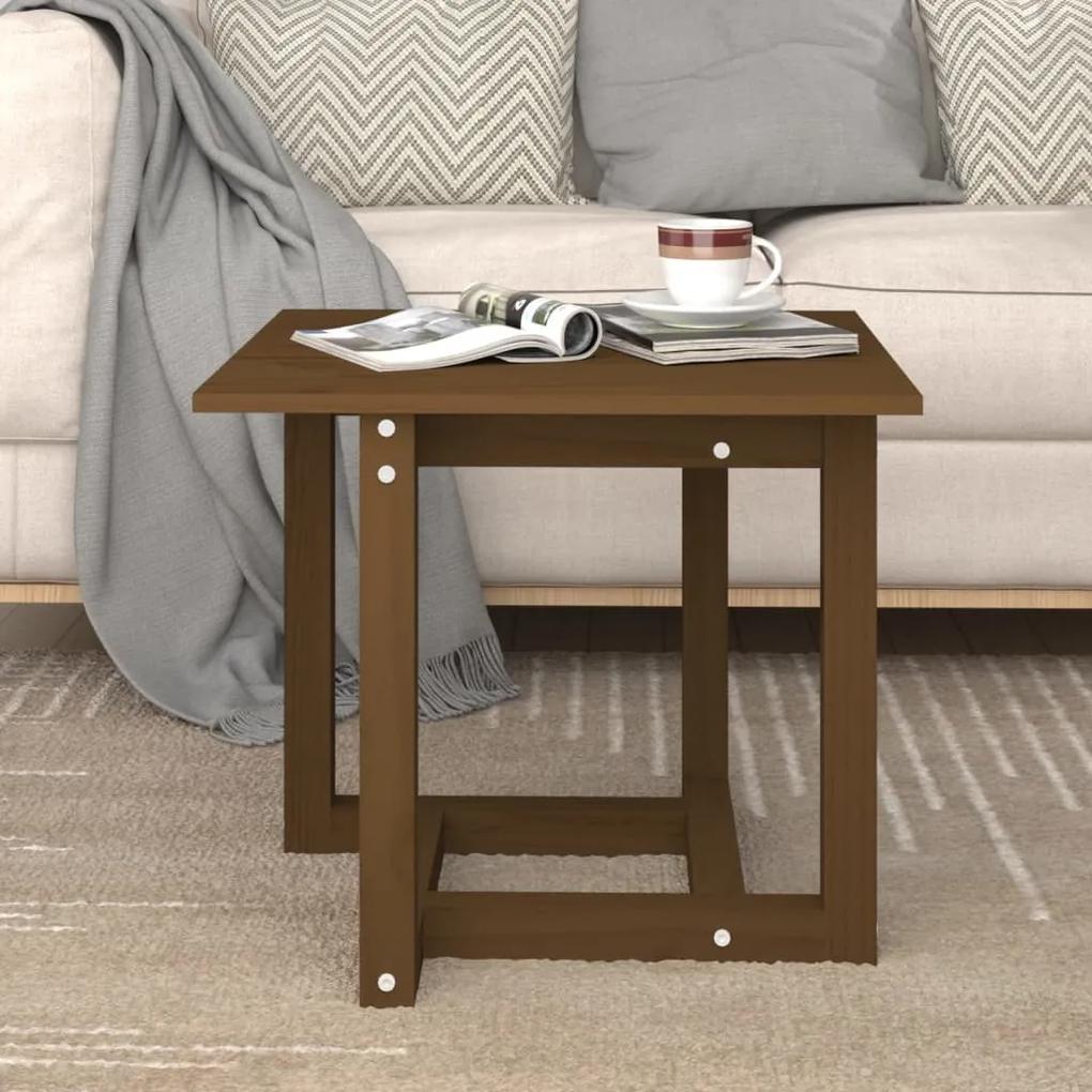 vidaXL Konferenční stolek 50 x 50 x 45 cm masivní borové dřevo [822175] Barva: Černá