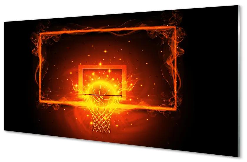 akrylový obraz Planoucí basketbal 125x50 cm