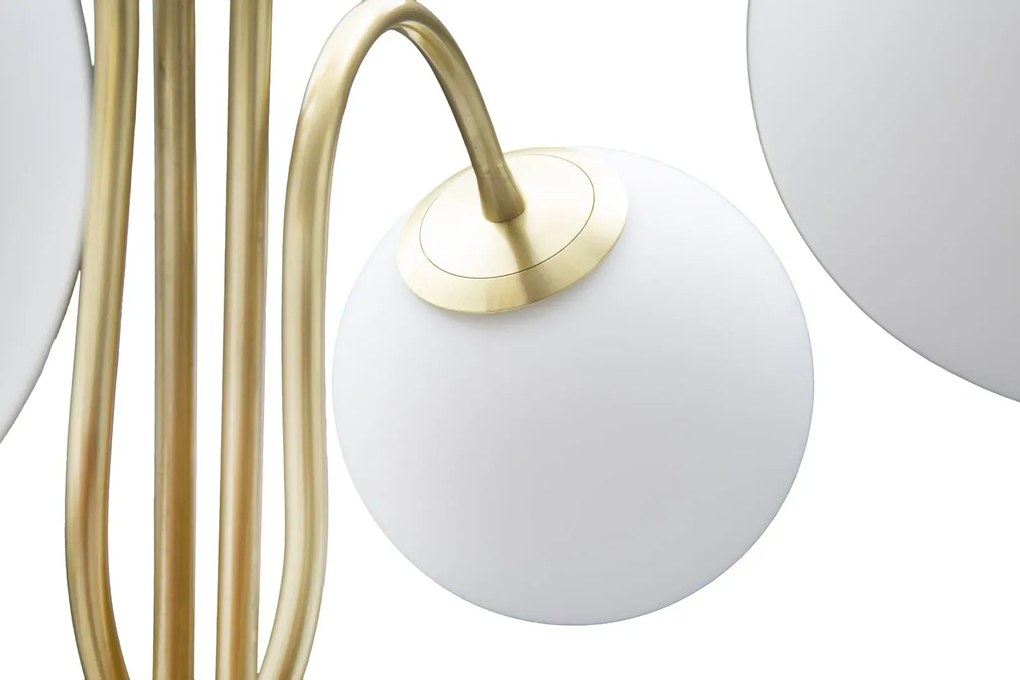 Stojací lampa Glamy 176 cm bílá/zlatá
