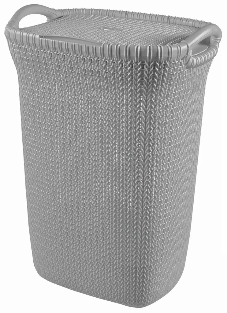 Curver Koš na špinavé prádlo KNIT 57l šedý