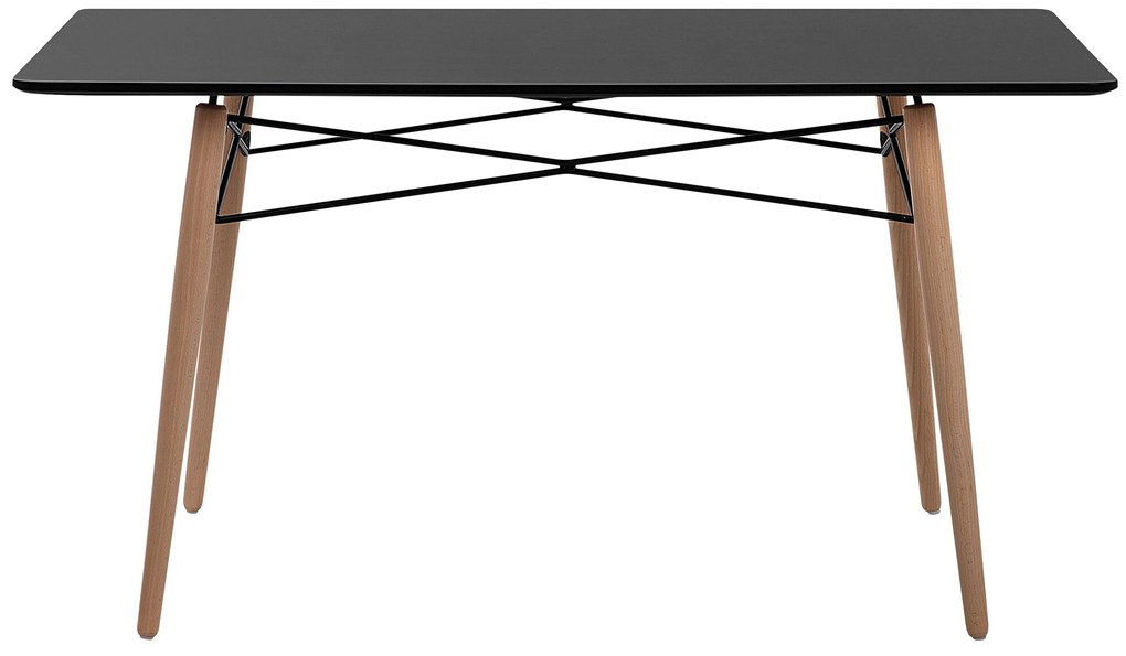 Černý jídelní stůl BIONDI 140 x 80 cm Beliani