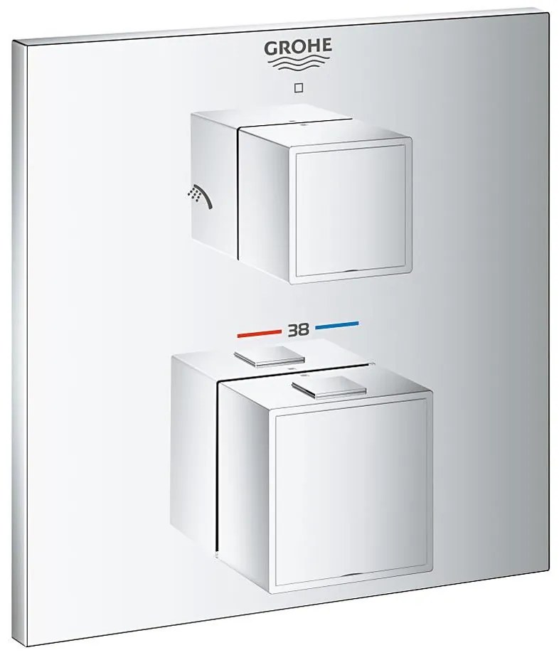 GROHE 24154000 - Termostatická baterie GROHTHERM CUBE lesklý chrom