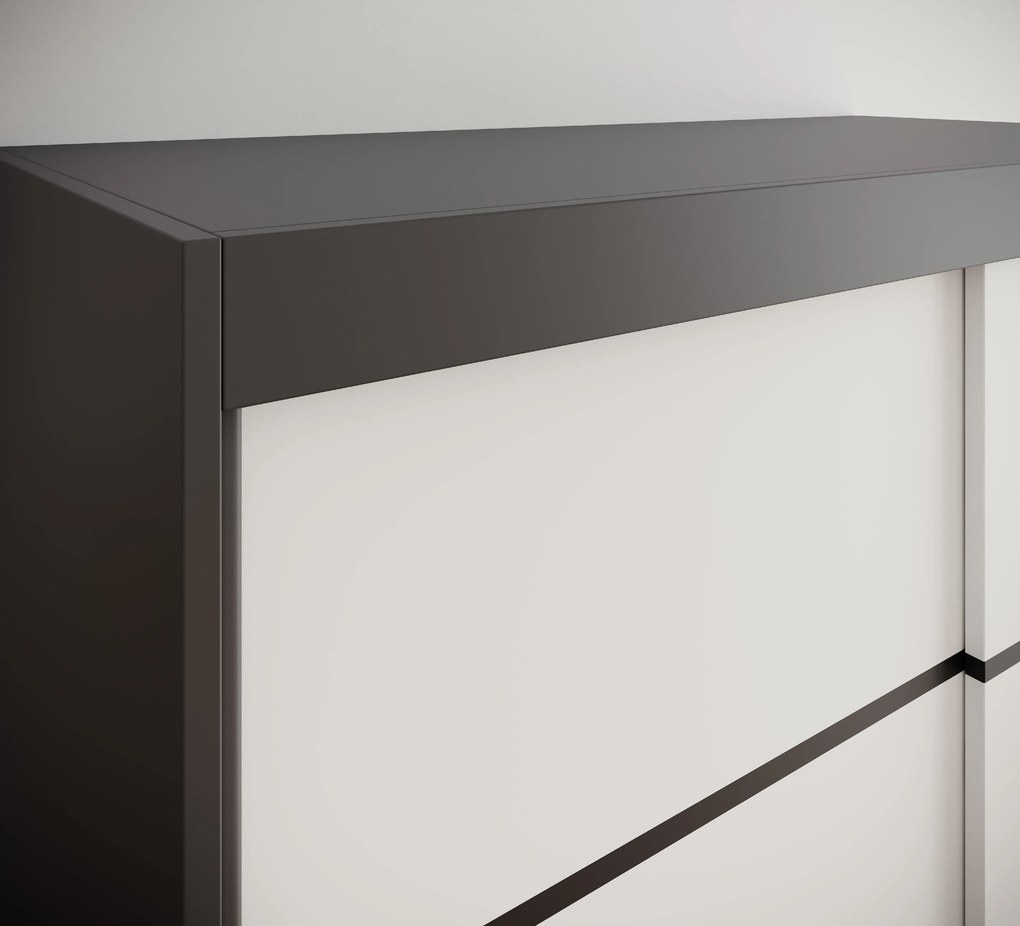 ADRK Furniture Posuvná skříň Lizi 120 ADRK-SW-LIZ-120-BW