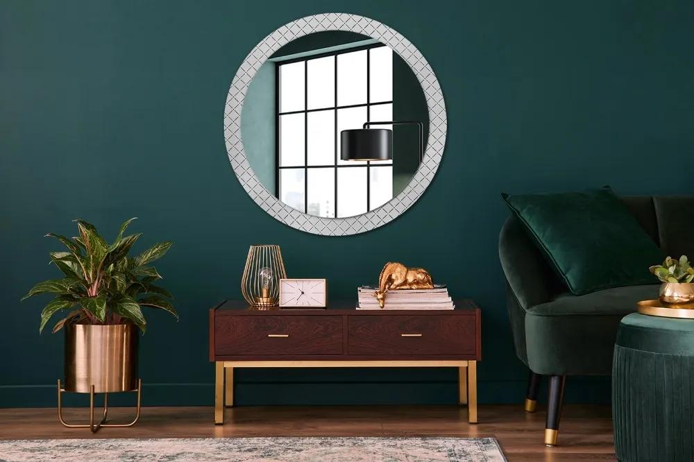 Kulaté dekorativní zrcadlo Příčné čáry fi 90 cm