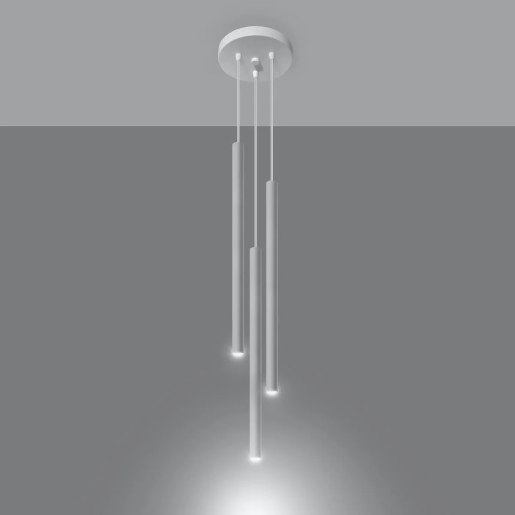 Sollux Lighting Závěsná lampa PASTELO 3P bílá