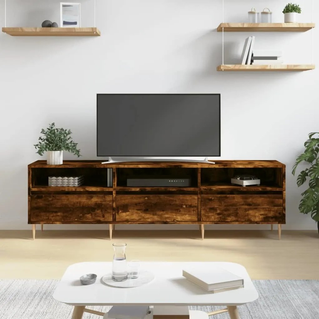 vidaXL TV skříňka 150 x 30 x 44,5 cm kompozitní dřevo [831272] Barva: Černá