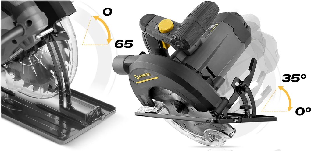 Kotoučová pila na dřevo Humberg HM-420 1200W s vodítkem a odsáváním prachu