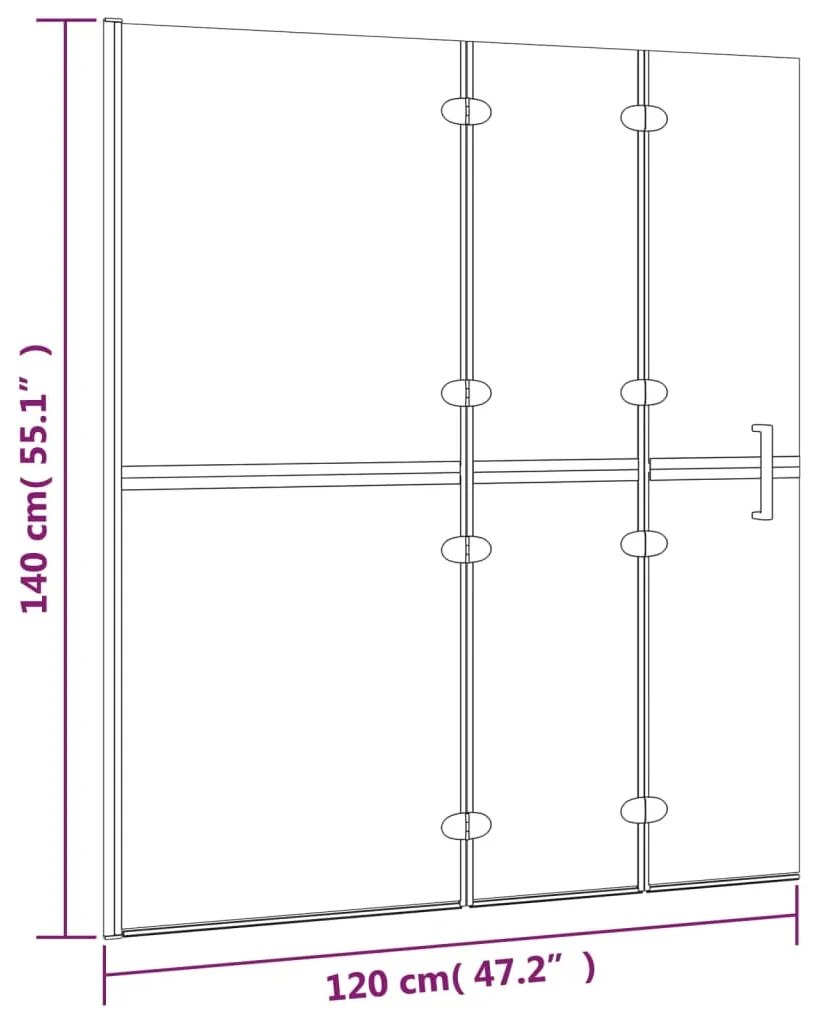 vidaXL Marketos Skládací sprchový kout ESG 120 x 140 cm bílý