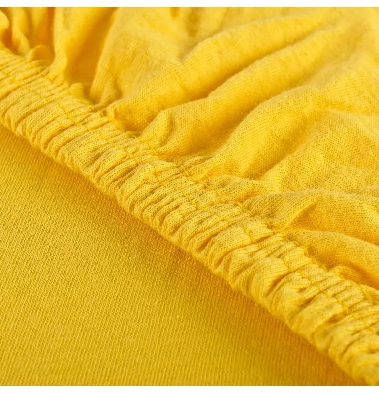 Prostěradlo světle žluté jersey EMI, Plachta 90x200