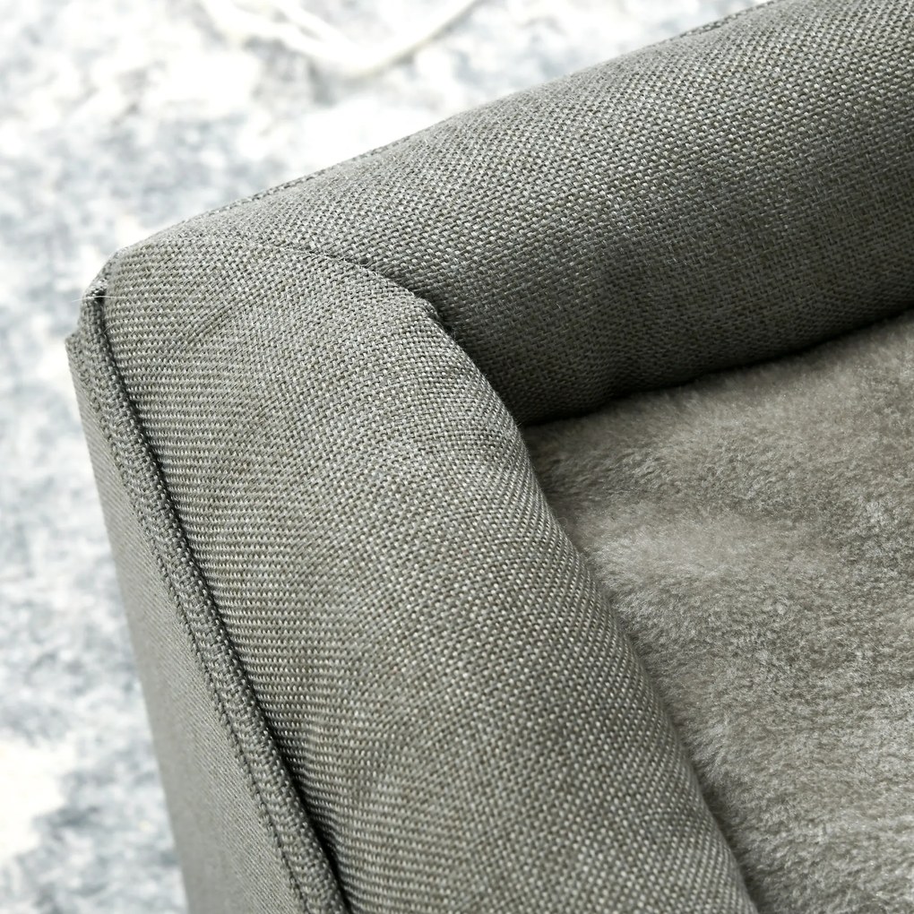 PawHut kočičí jeskyně dvoupatrový domeček pro kočky 36,5x36,5x33cm s polštářem pro kočky do 5kg v zelené barvě, domeček pro malá zvířata