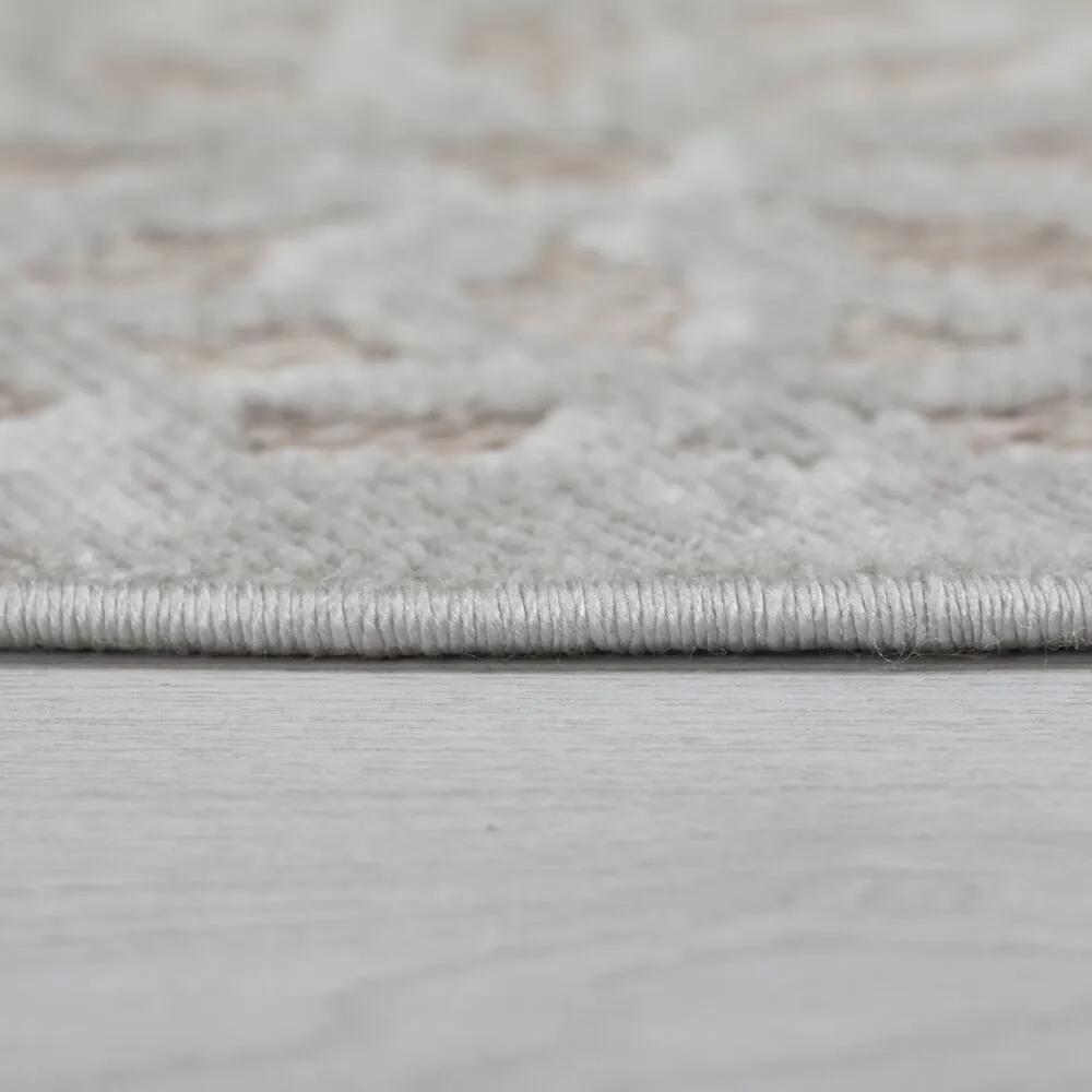 Flair Rugs koberce Kusový koberec Piatto Argento Silver kruh ROZMĚR: 160x160 (průměr) kruh