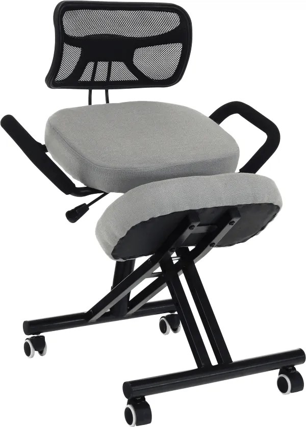 Ergonomická kľakačka, šedohnědá taupe / černá, RUFUS