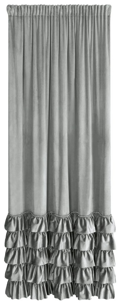 ZATEMŇOVACÍ ZÁVĚS NA PÁSCE CARLI 140X270 CM STŘÍBRNÁ