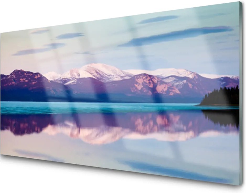 Skleněný obraz Hory Jezero Krajina
