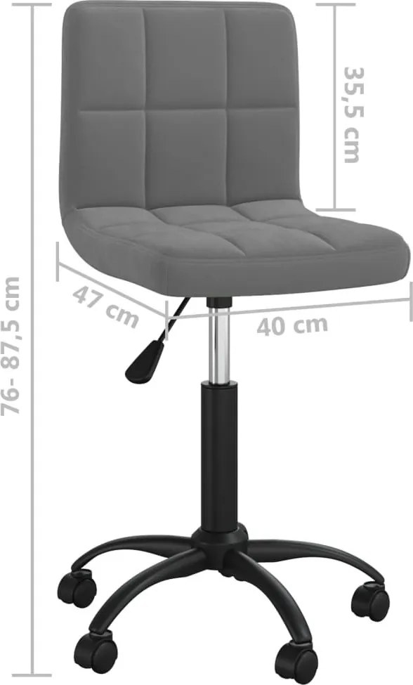 vidaXL Otočné jídelní židle 4 ks samet [3087575] Barva: Tmavě šedá