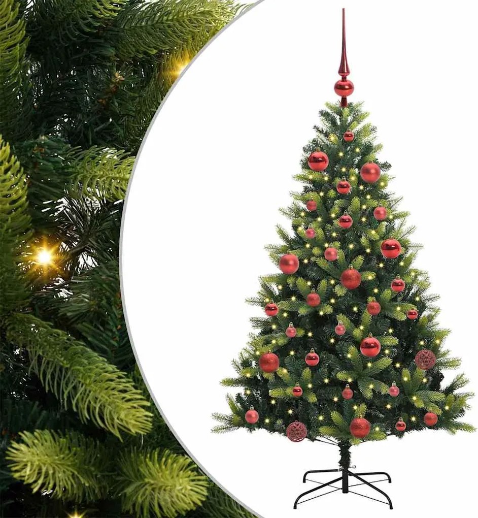 Umělý zavěšený vánoční stromeček 150 LED Zelená 150 cm PVC a PE 3395982